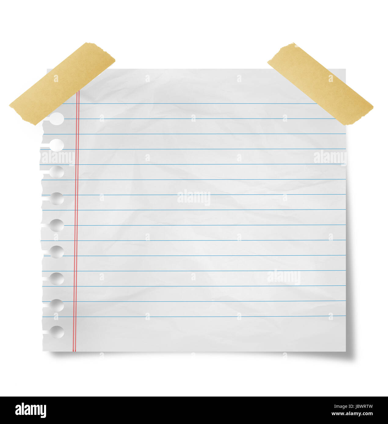 Piece of paper with adhesive tape Stock Photo - Alamy