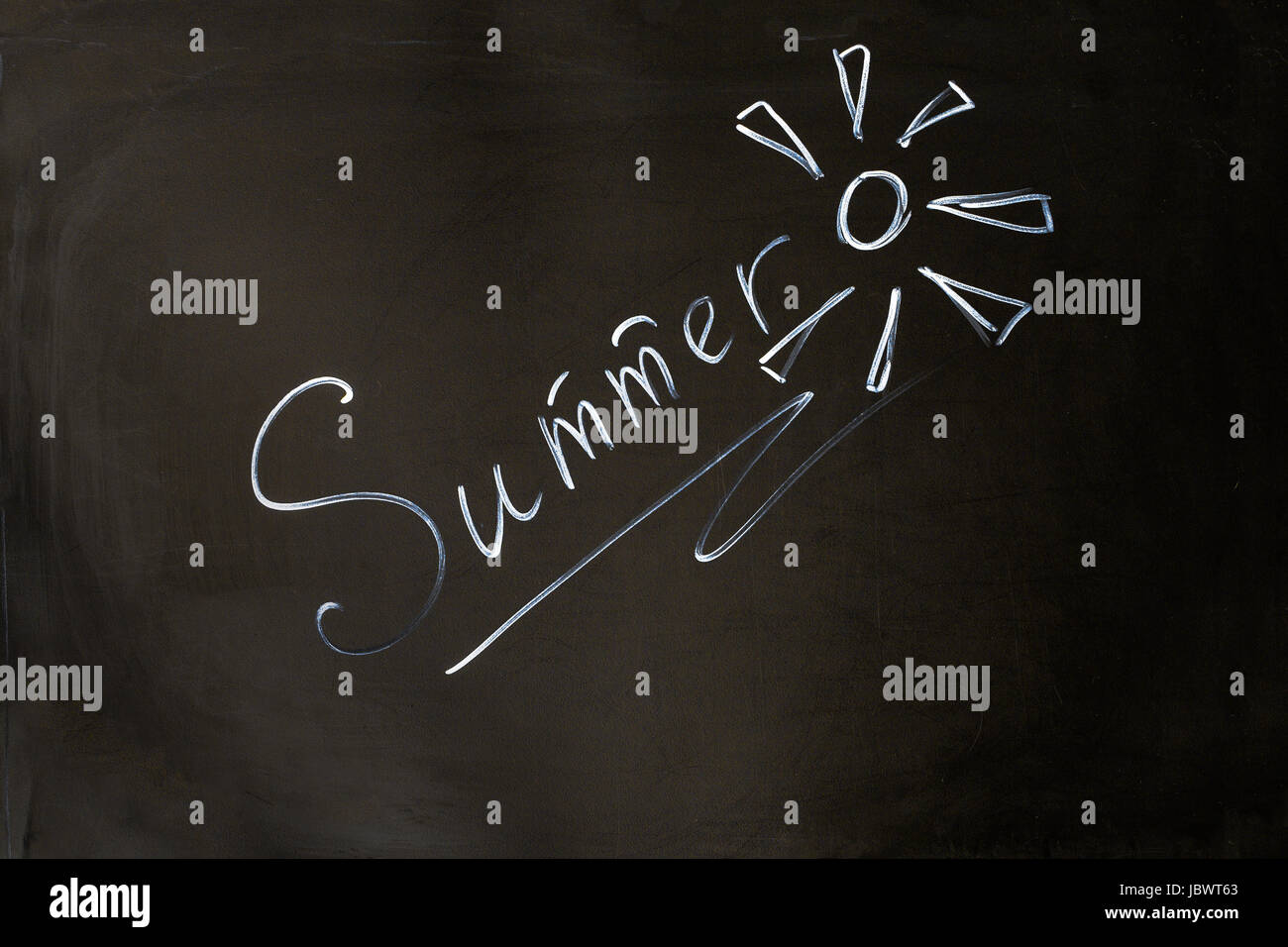 Summer chalk inscription on the board Stock Photo - Alamy
