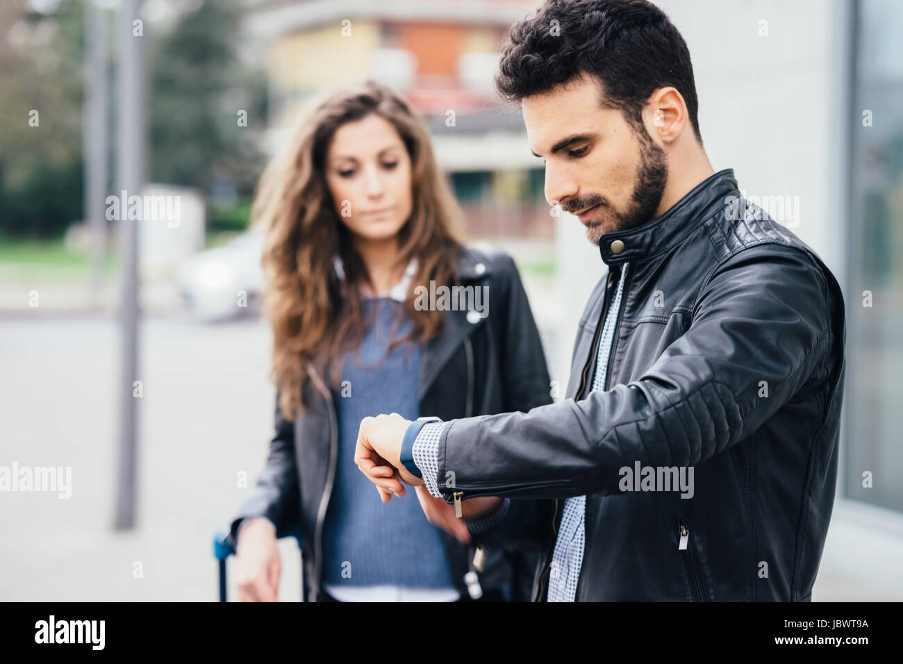 Man checking time, Florence, Italy Stock Photo - Alamy