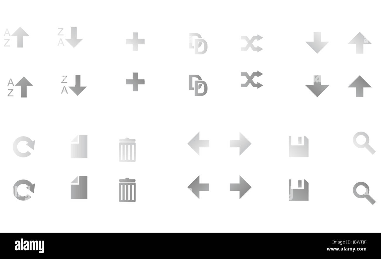 Web user interface navigation Icons - Vector illustration Stock Photo ...