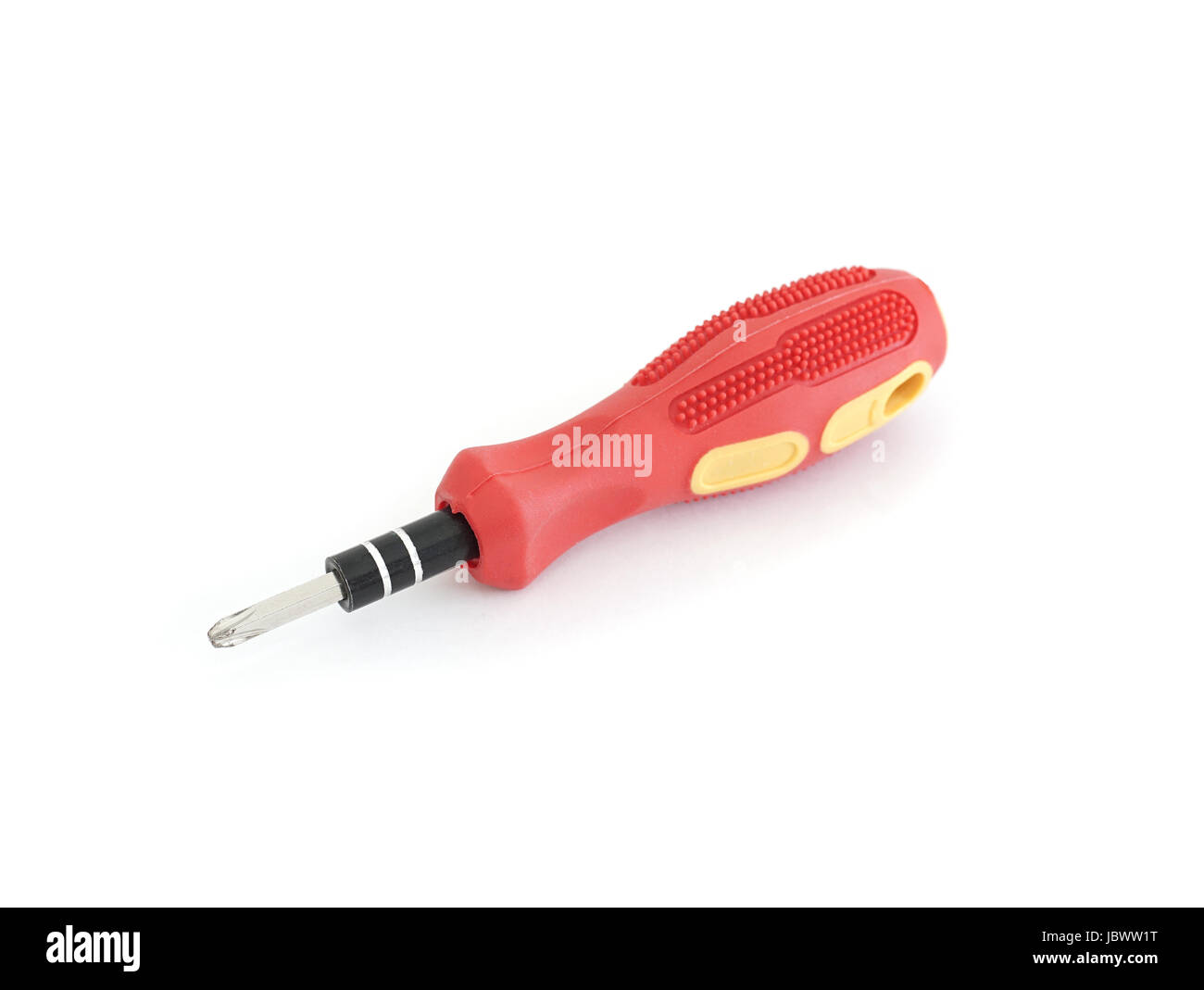 Closed up red screwdriver isolated on white background Stock Photo - Alamy