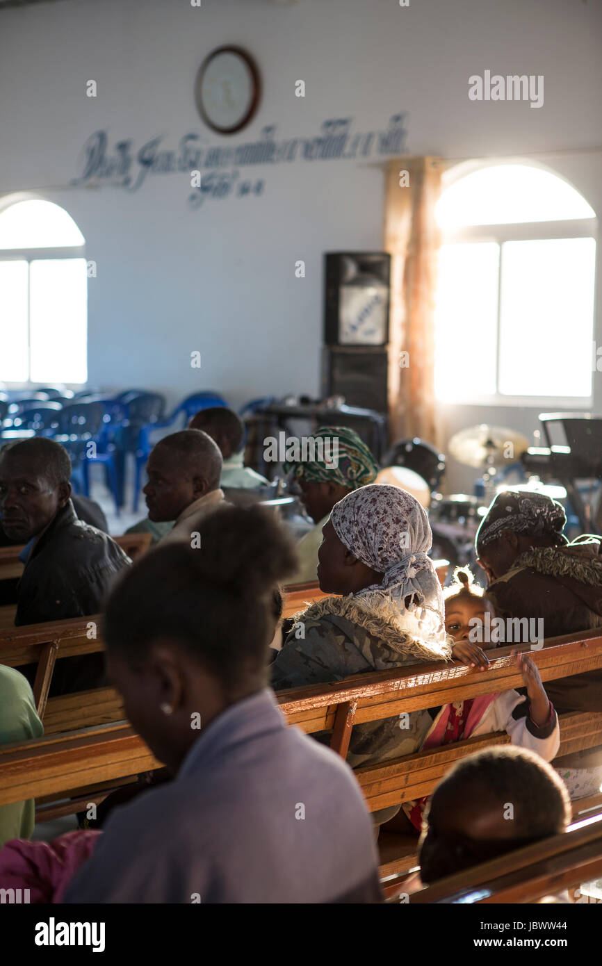 LUBANGO/ANGOLA - 13 JULY 2016 - African church in Angola, with natural ...