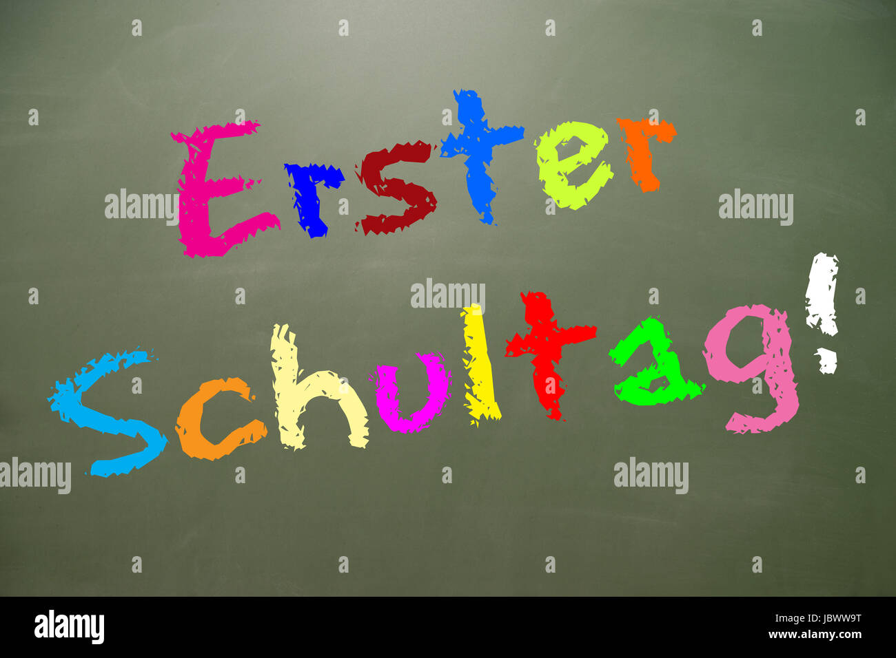 school blackboard with the german words first day of school Stock Photo ...
