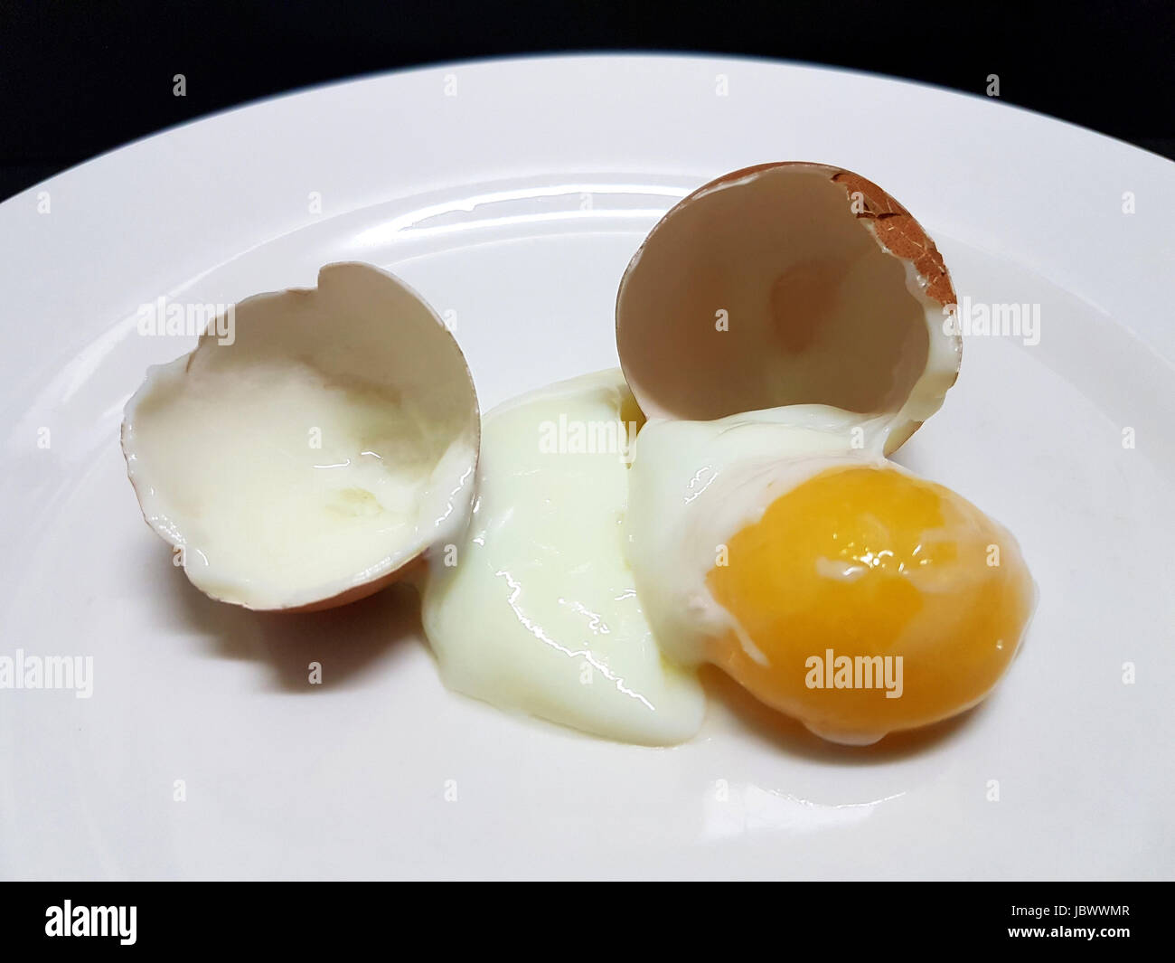 Half Boiled Eggs Stock Photo - Alamy
