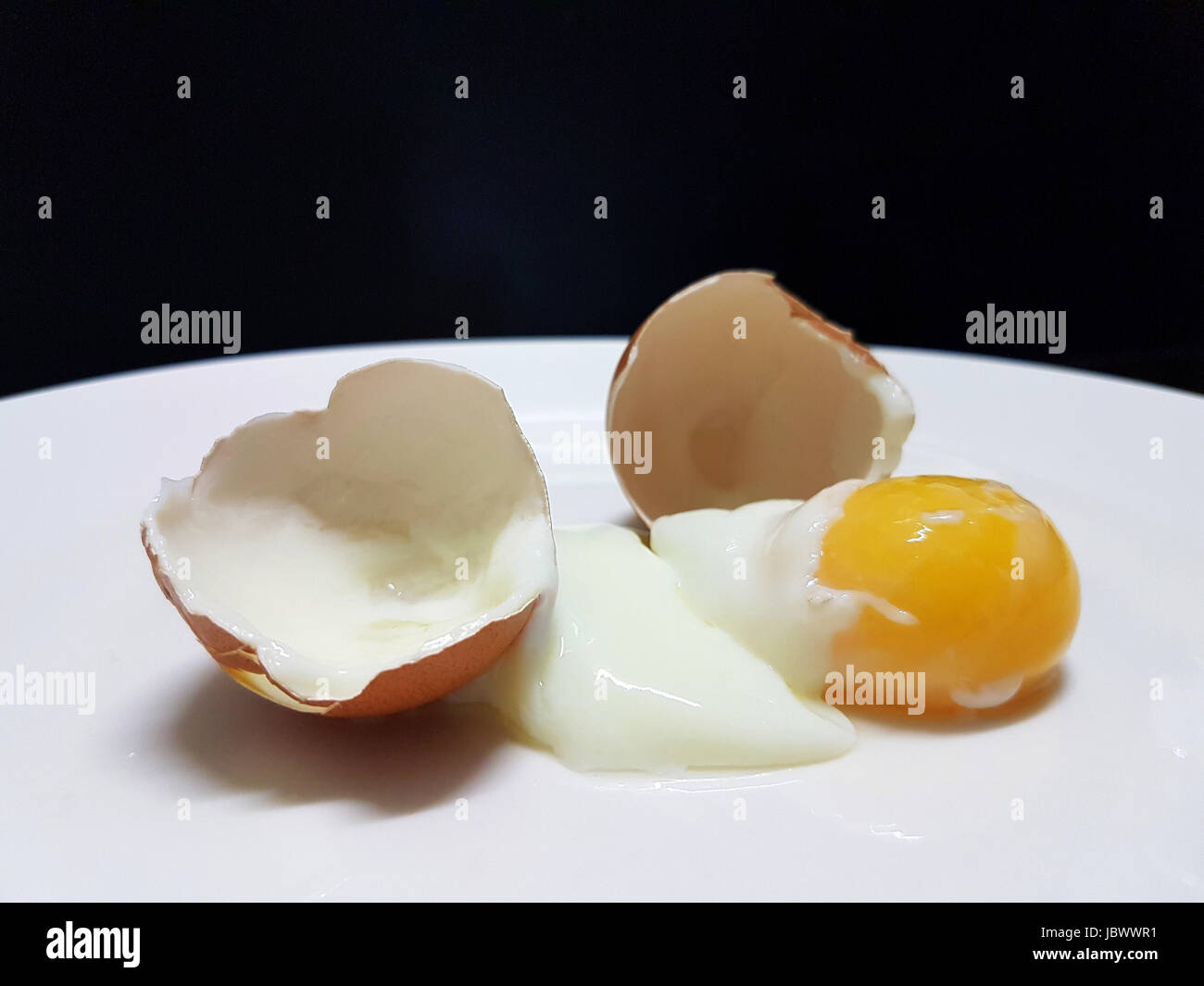 Half Boiled Eggs Stock Photo - Alamy
