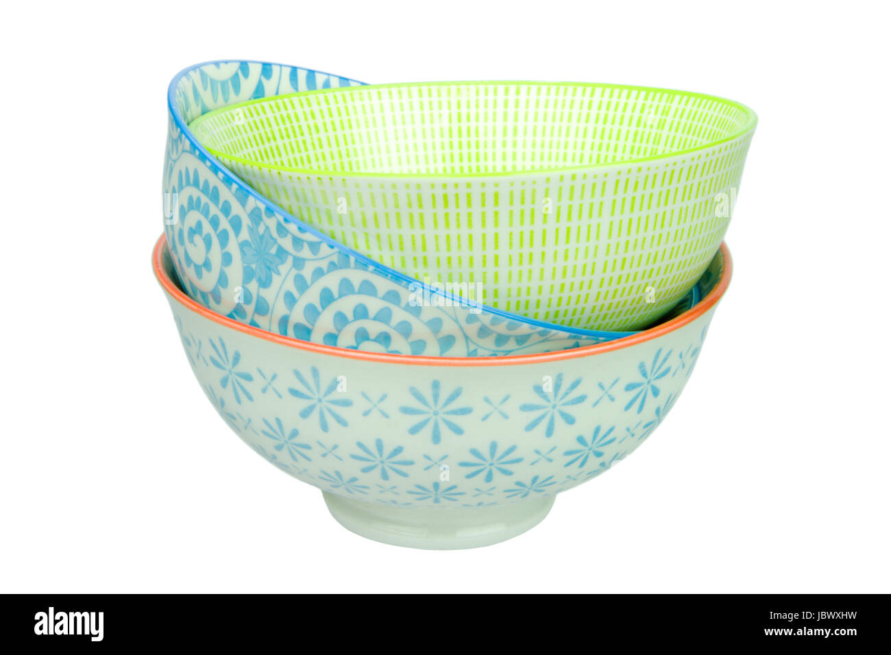close up of porcelain bowl isolated on white background Stock Photo - Alamy