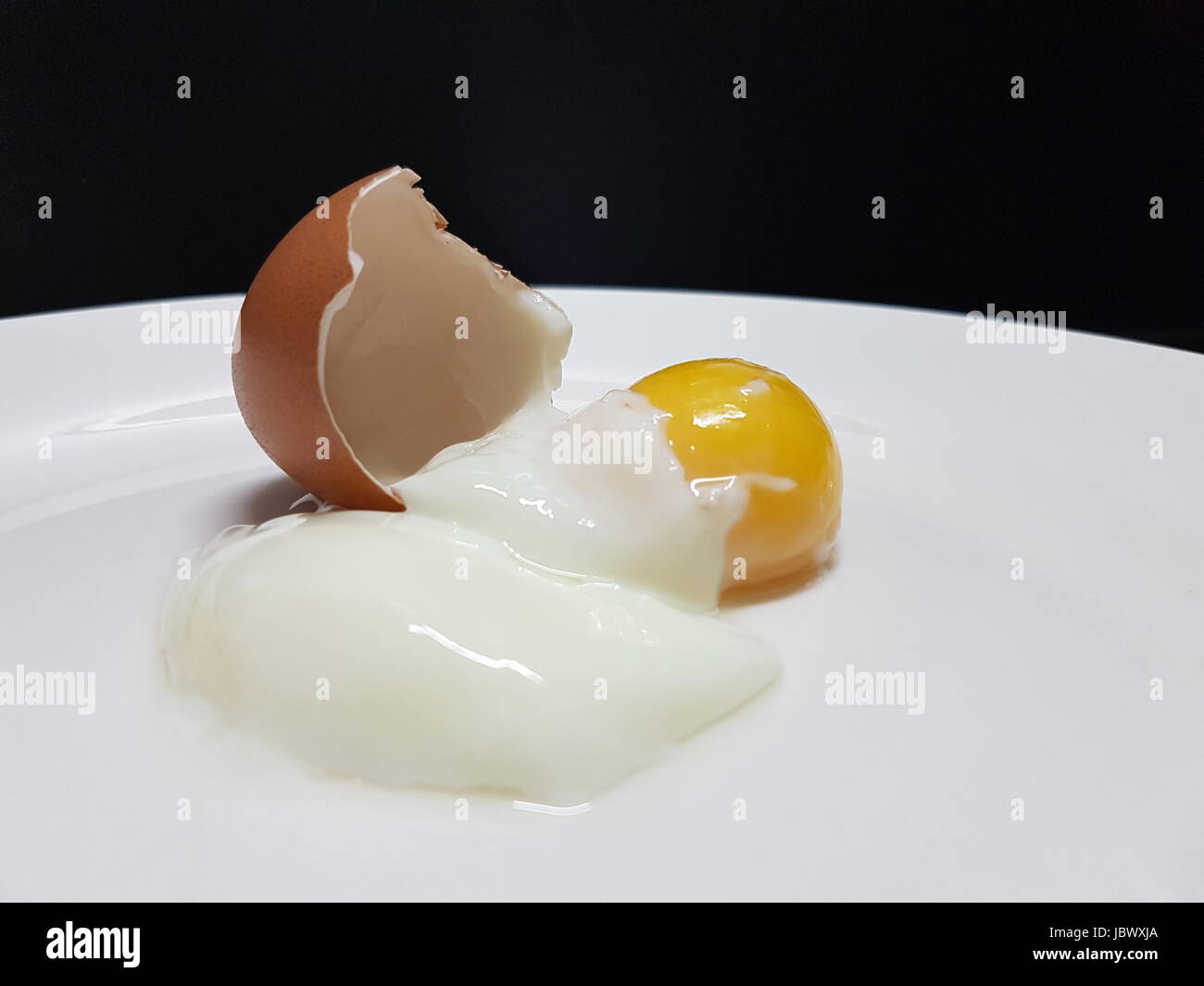 Half Boiled Eggs Stock Photo - Alamy