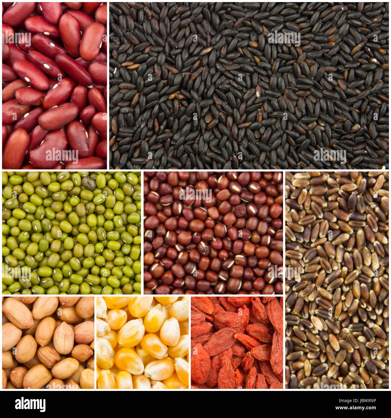 background of many kinds of different grains Stock Photo - Alamy