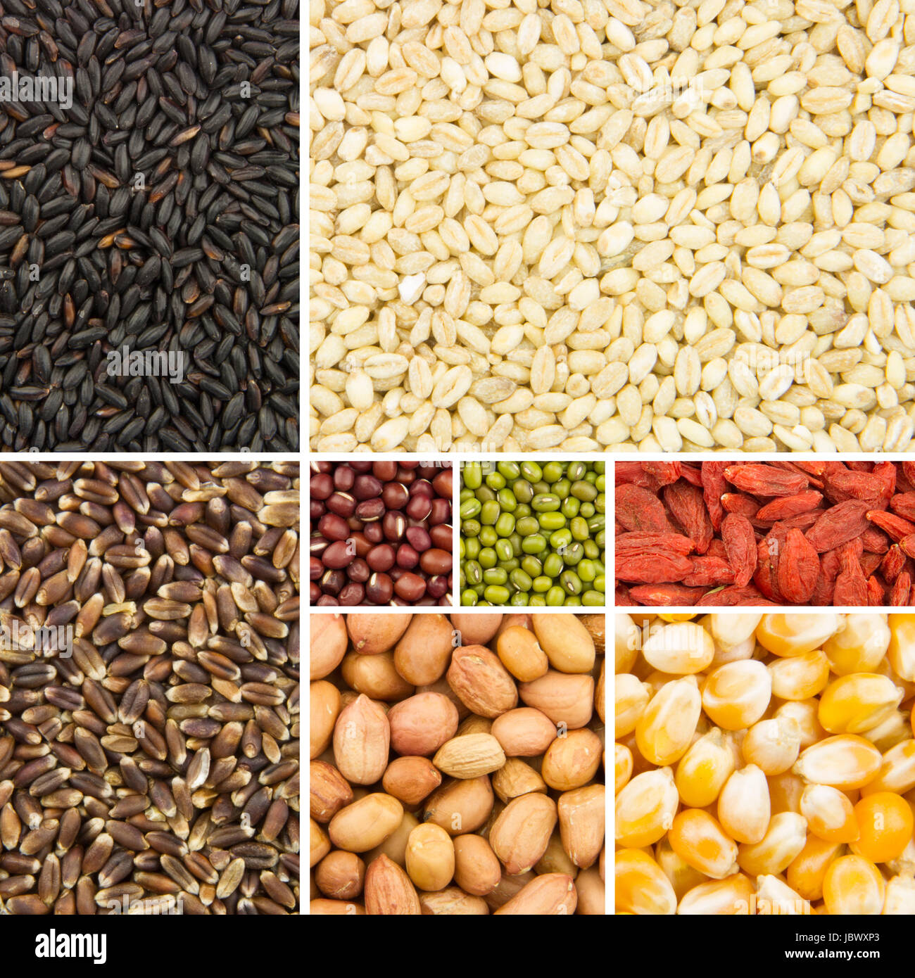 background of many kinds of different grains Stock Photo - Alamy