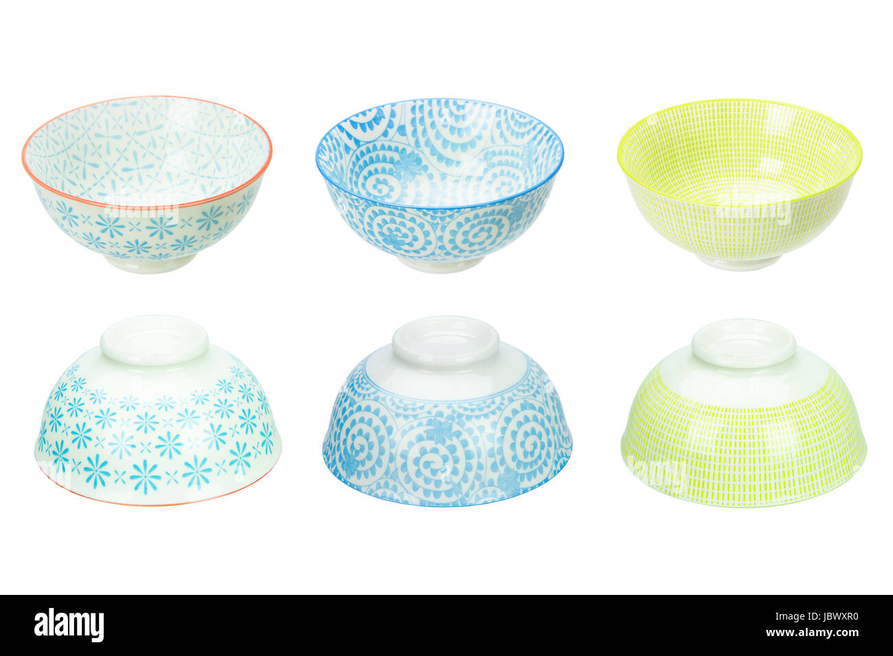 close up of porcelain bowl isolated on white background Stock Photo - Alamy