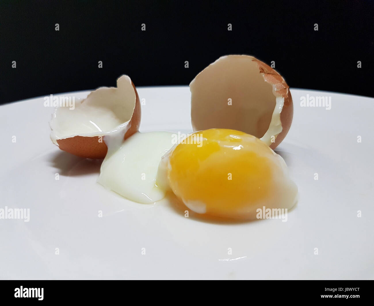 Half Boiled Eggs Stock Photo - Alamy