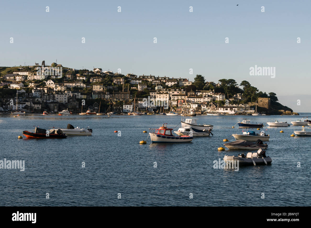 Fowey Harbour at Fowey in Cornwall, Britain Stock Photo - Alamy