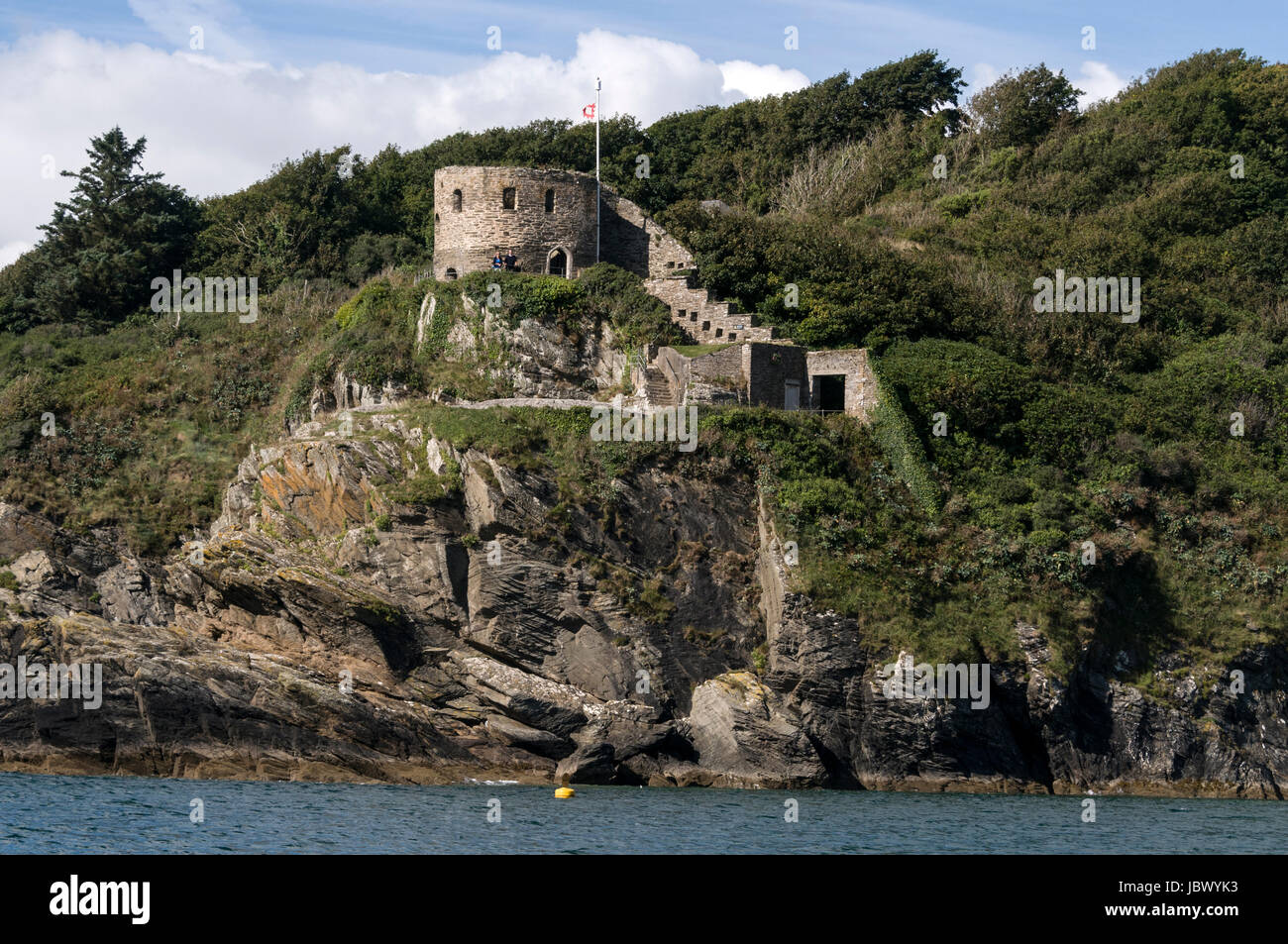 One of the two storey castle ruins known as Blockhouses at Saint ...