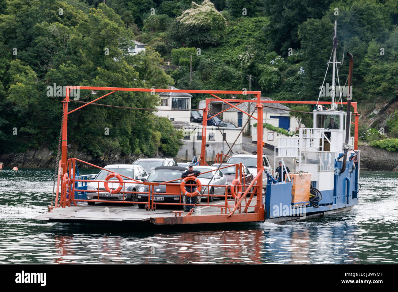 The car ferry service operating between Fowey and Bodinnick on the ...
