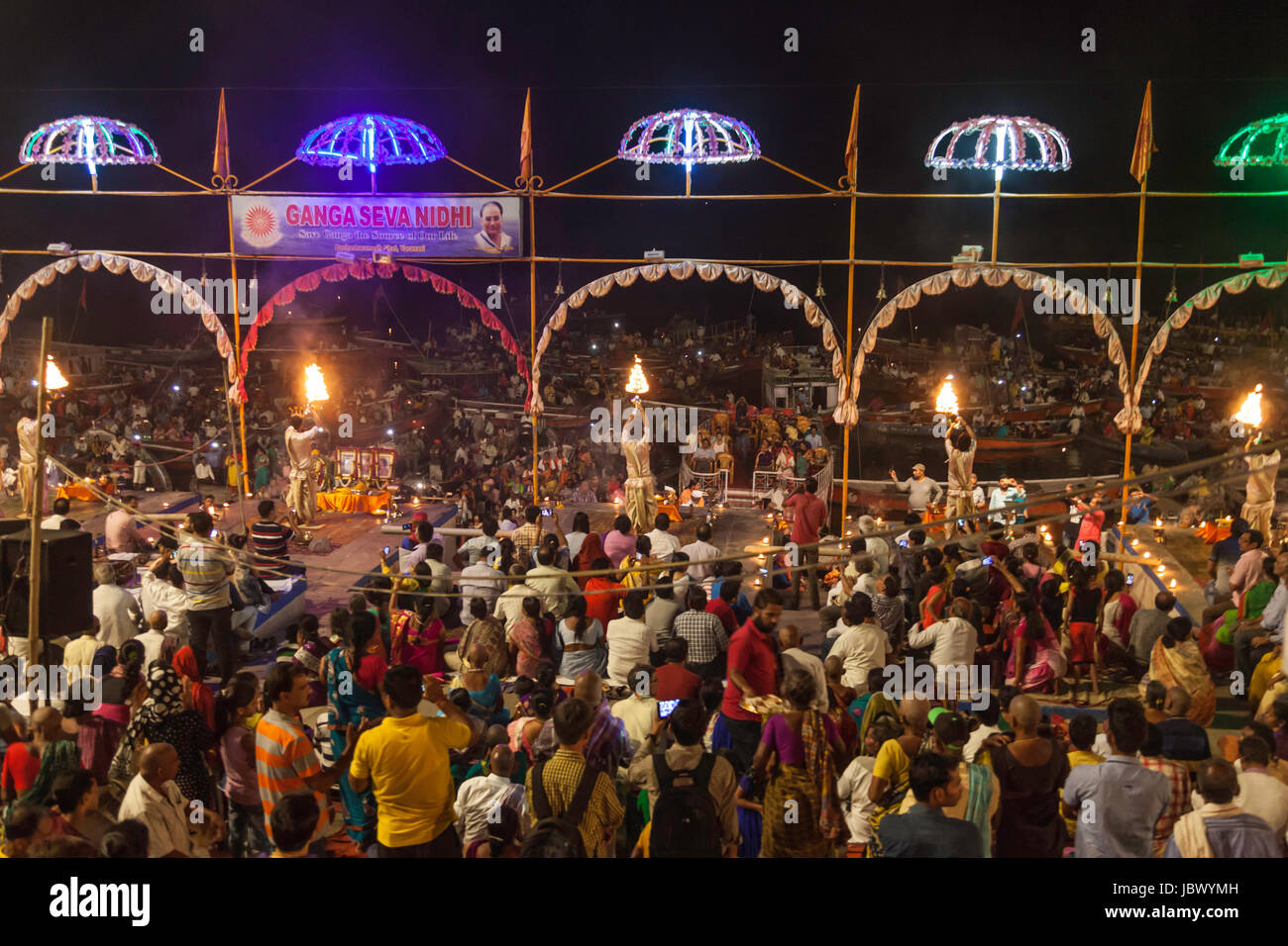 Dashashwamedh Gat, Ganga Pooja,Evening ritual at Ganga Aarti ...