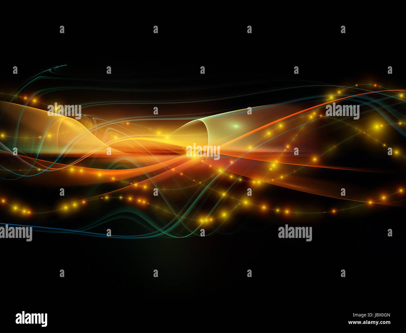 Fractal Wave series. Design composed of fractal sine waves and color as ...