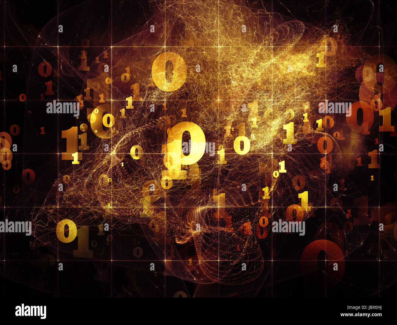 Number in Space series. Composition of numbers, fractal textures and ...