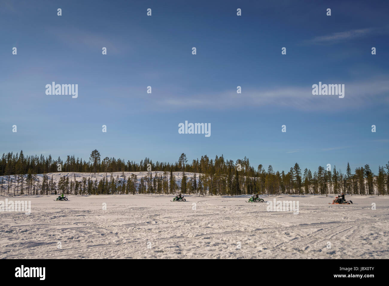 Snowmobiling, Kangos, Lapland, Sweden Stock Photo - Alamy