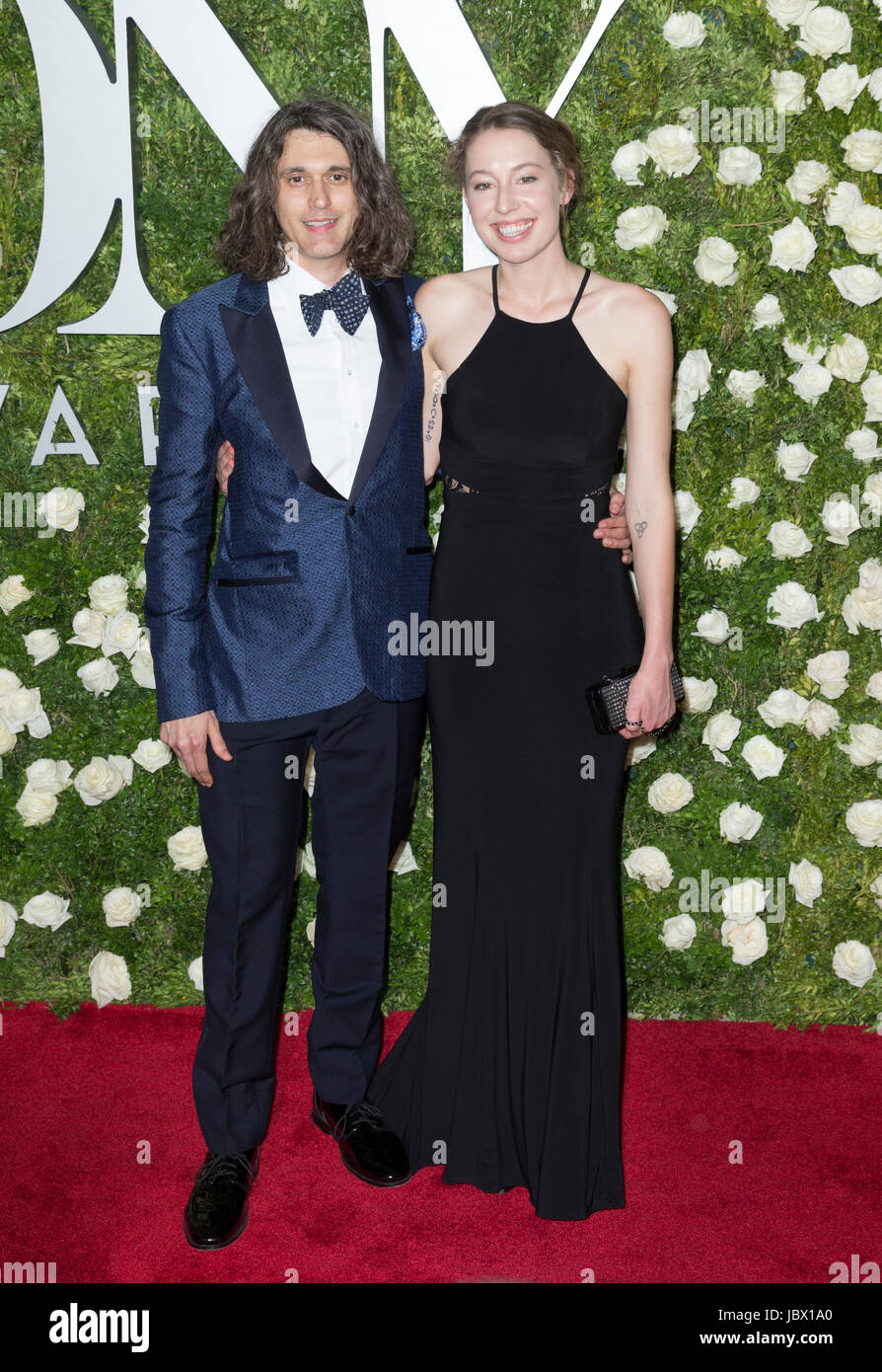 New York, USA. 11th Jun, 2017. Lucas Hnath and guest attend Tony awards ...