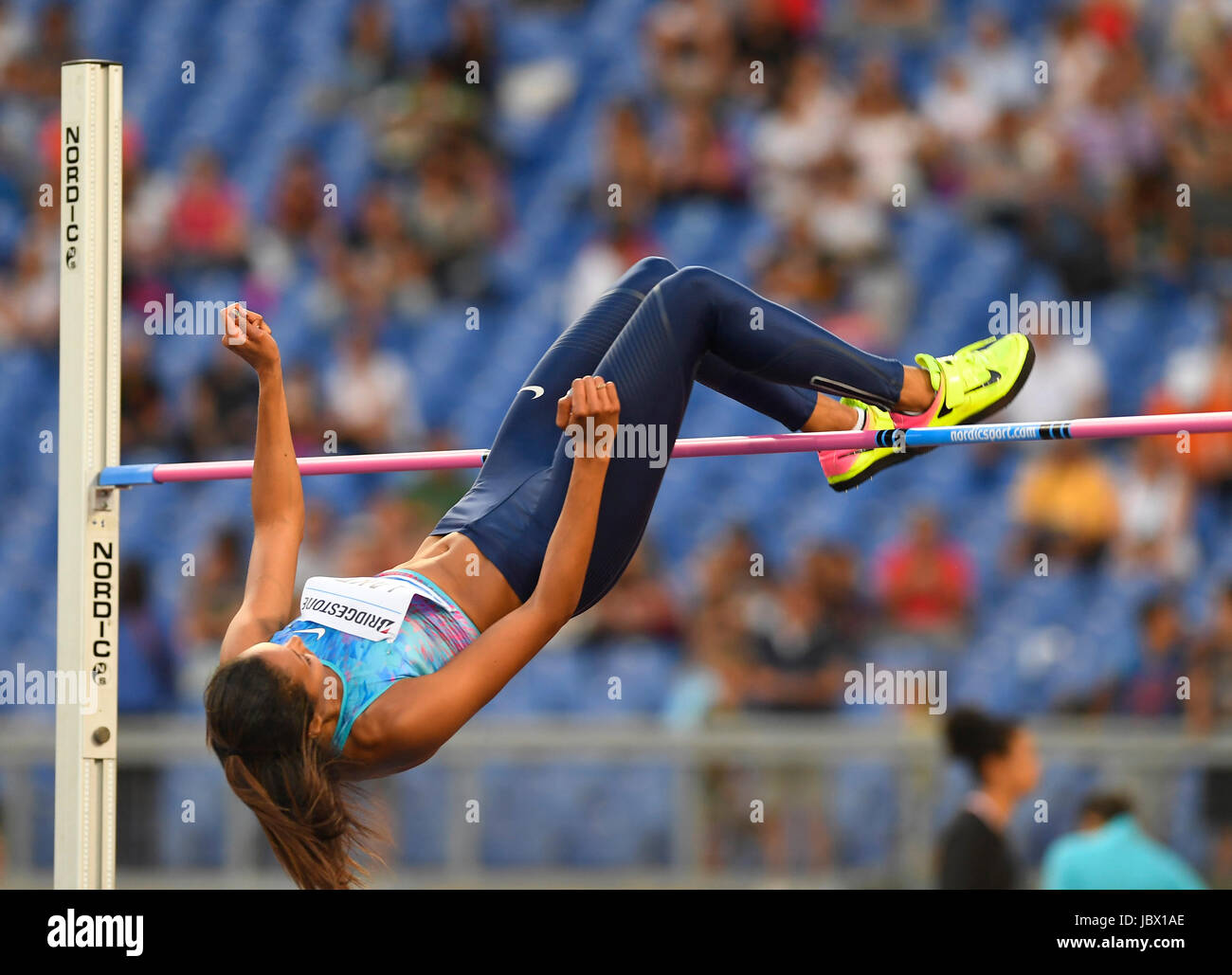 Morgan Lake competes in High Jump at Golden Gala,IAAF Diamond League ...