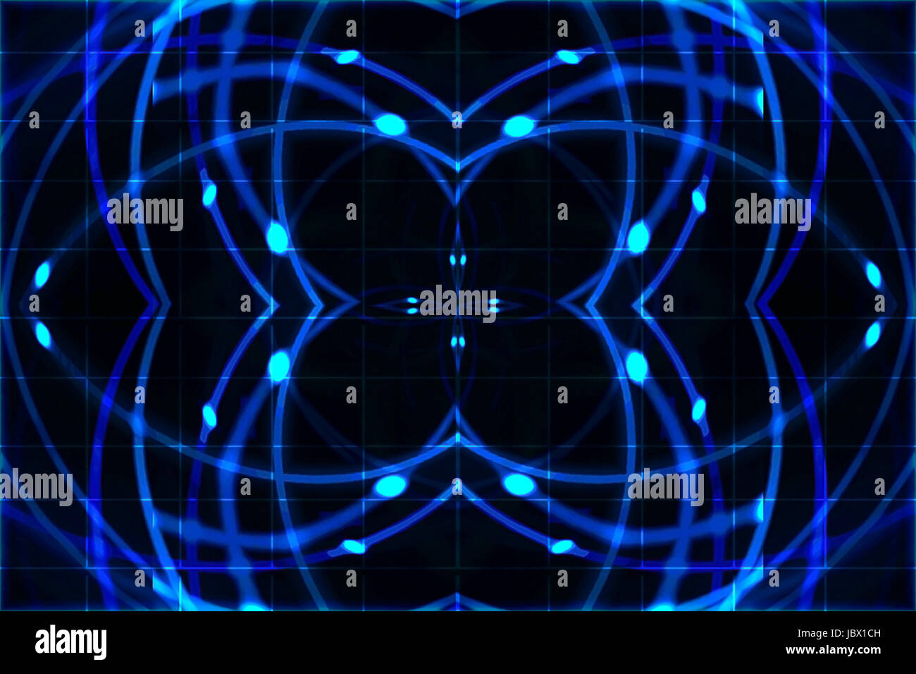 Futuristic high tech geometric networks background pattern in blue and ...