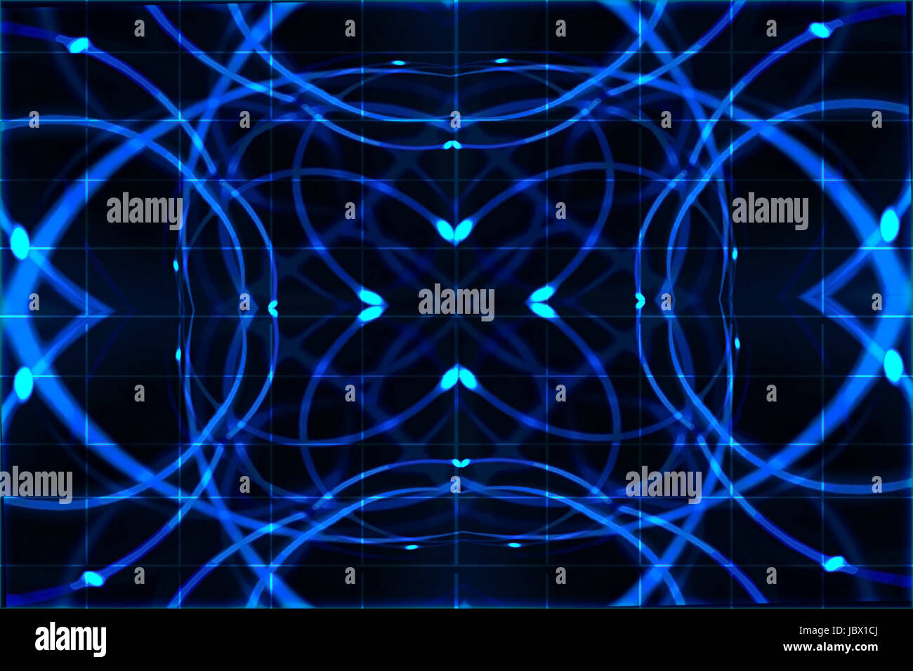 Futuristic high tech geometric networks background pattern in blue and ...