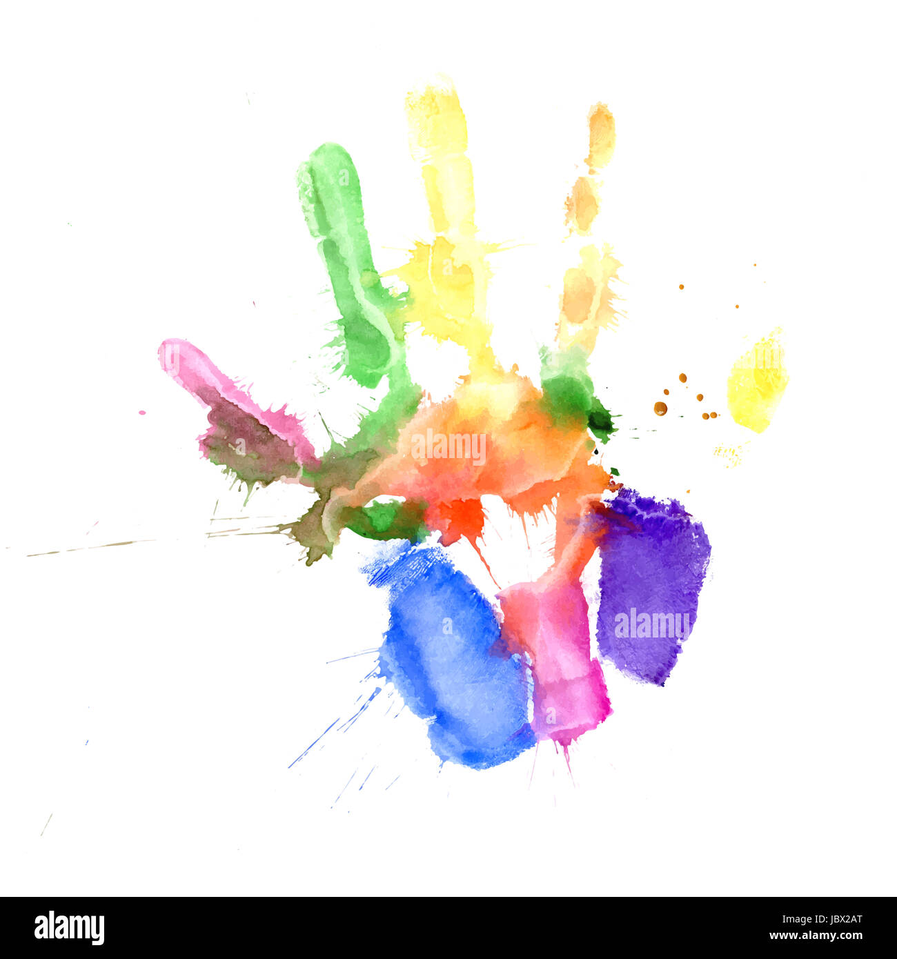 Rainbow handprints hi-res stock photography and images - Alamy
