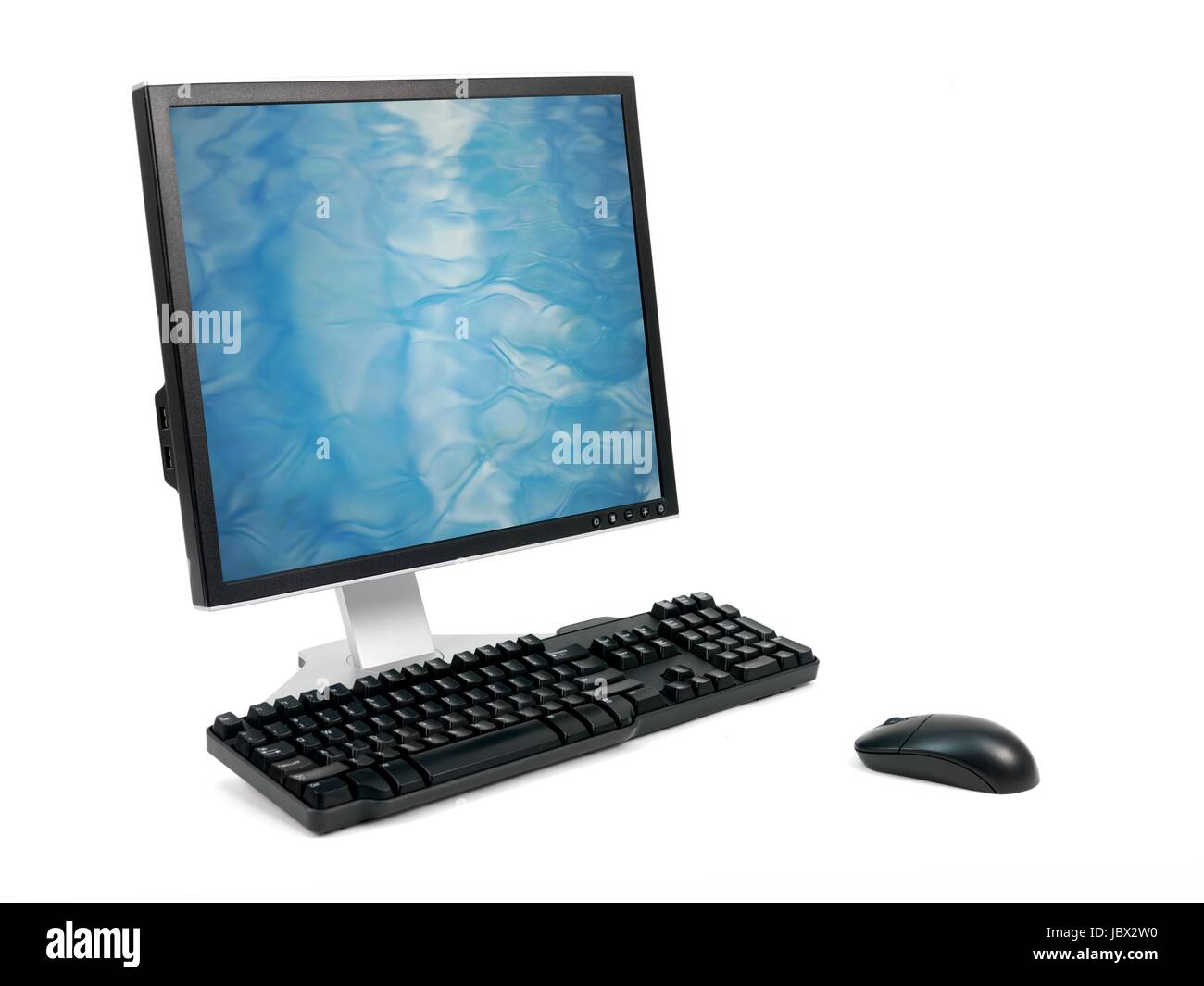 A desktop computer isolated against a white background Stock Photo - Alamy