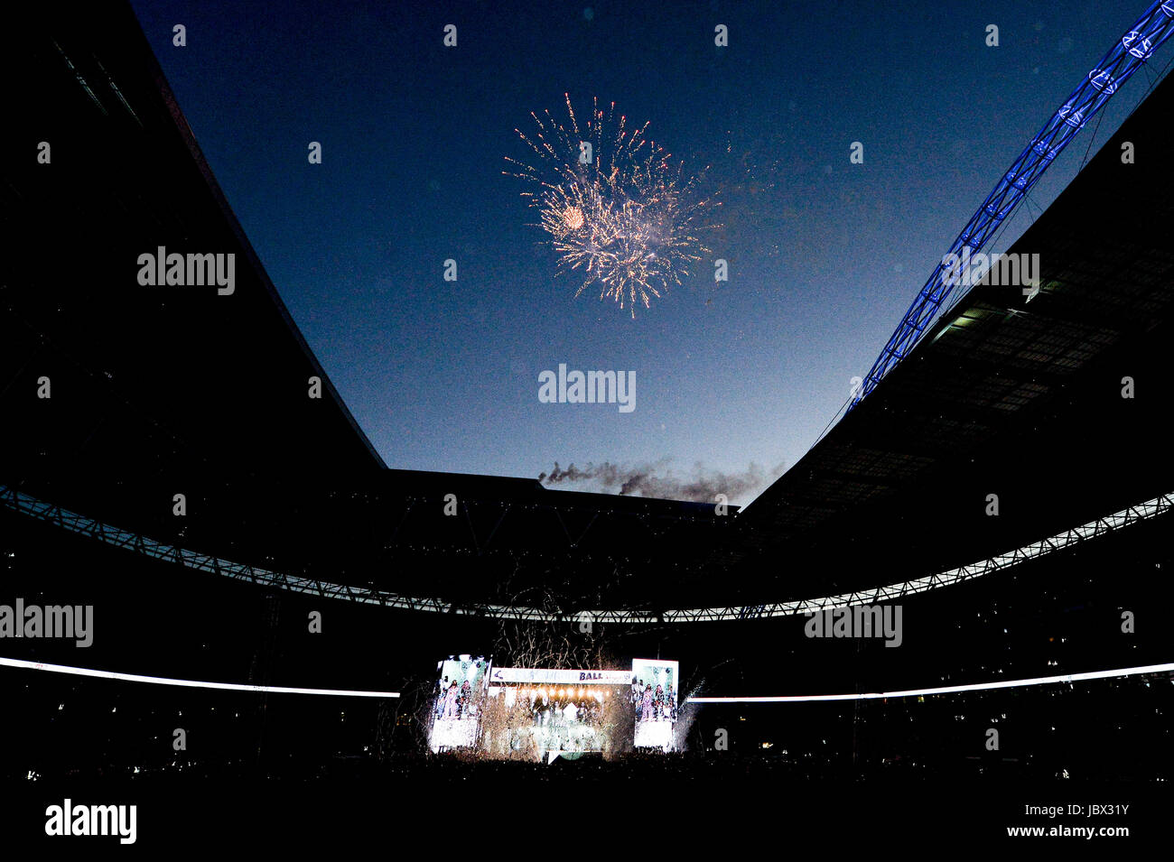 Fireworks at Capital FM's Summertime Ball with Vodafone held at Wembley ...
