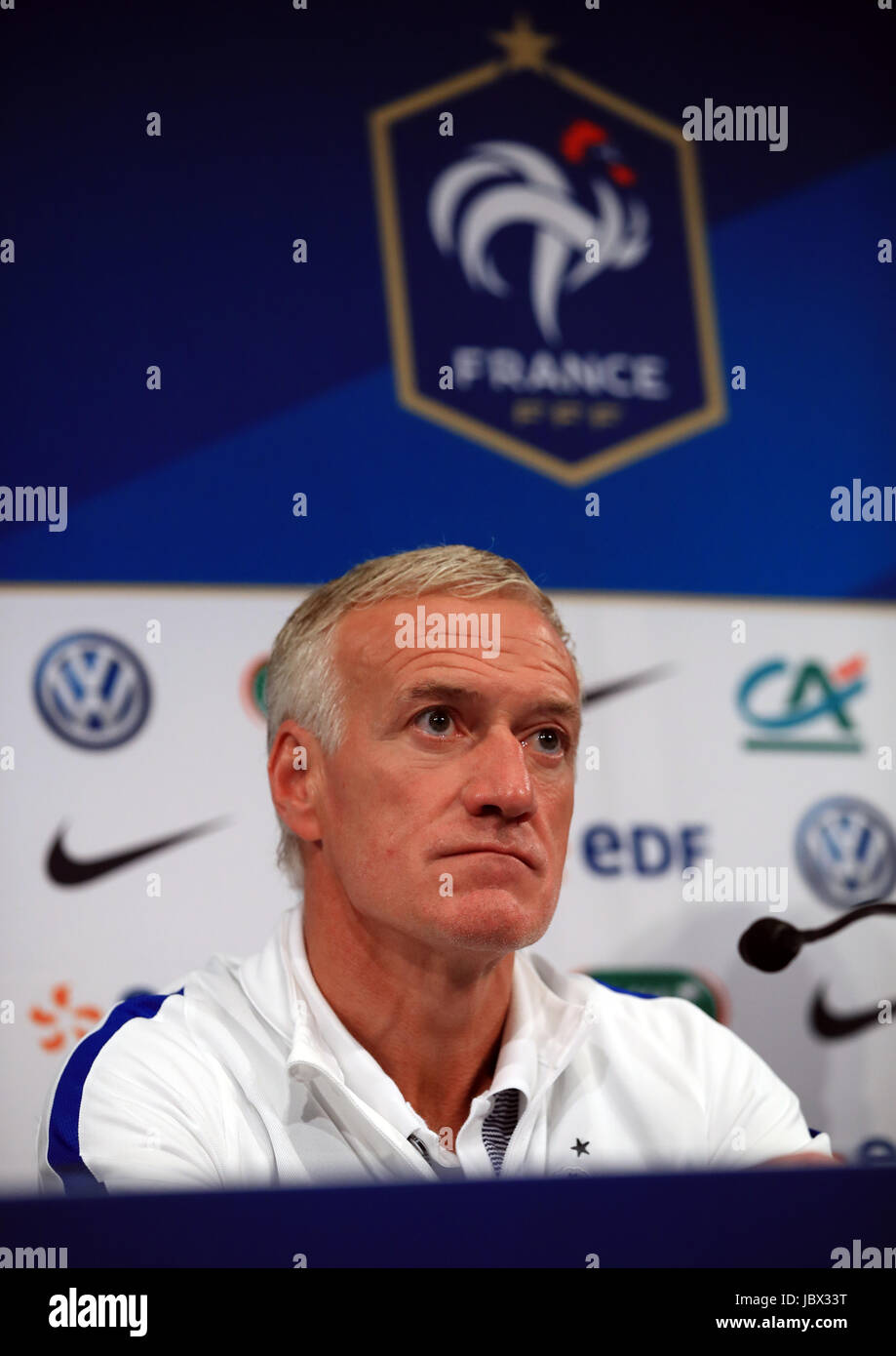 France manager Didier Deschamps during the press conference at the ...