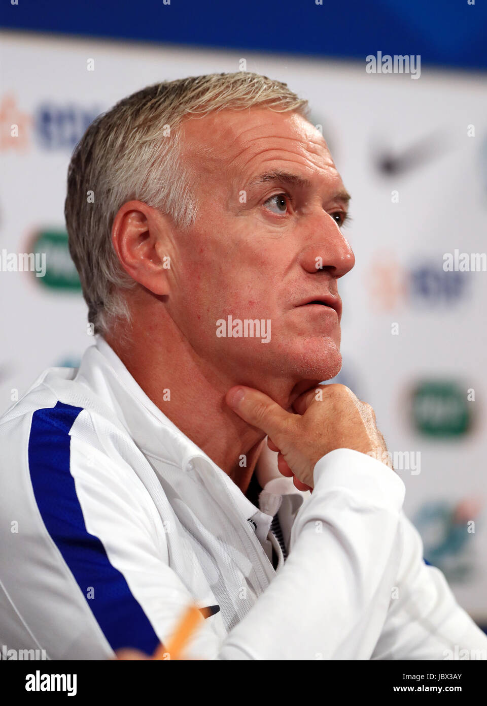 France manager Didier Deschamps during the press conference at the ...