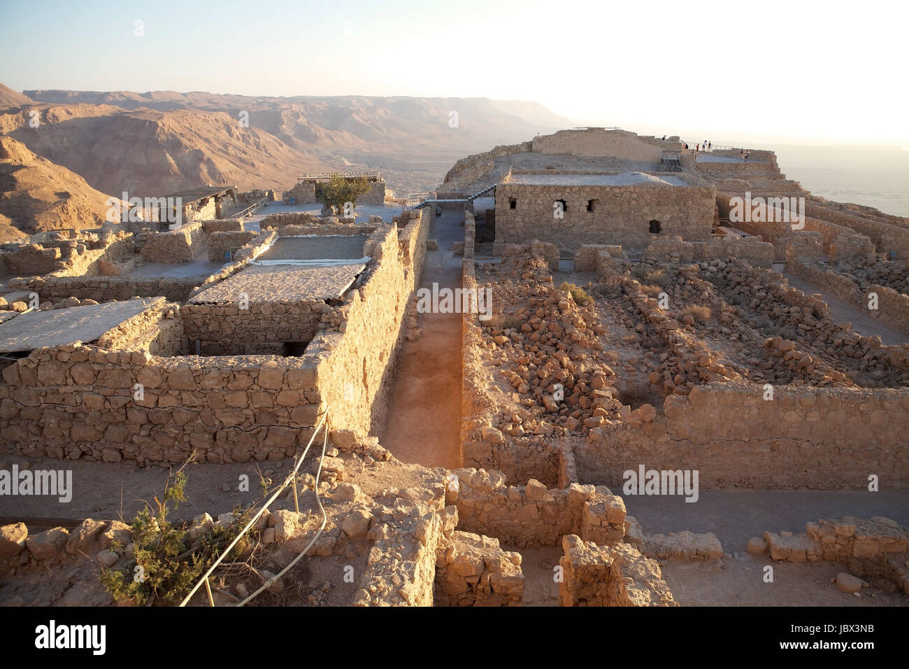 The Northern Palace ruins at the Masada fortress on the Masada Plateau ...