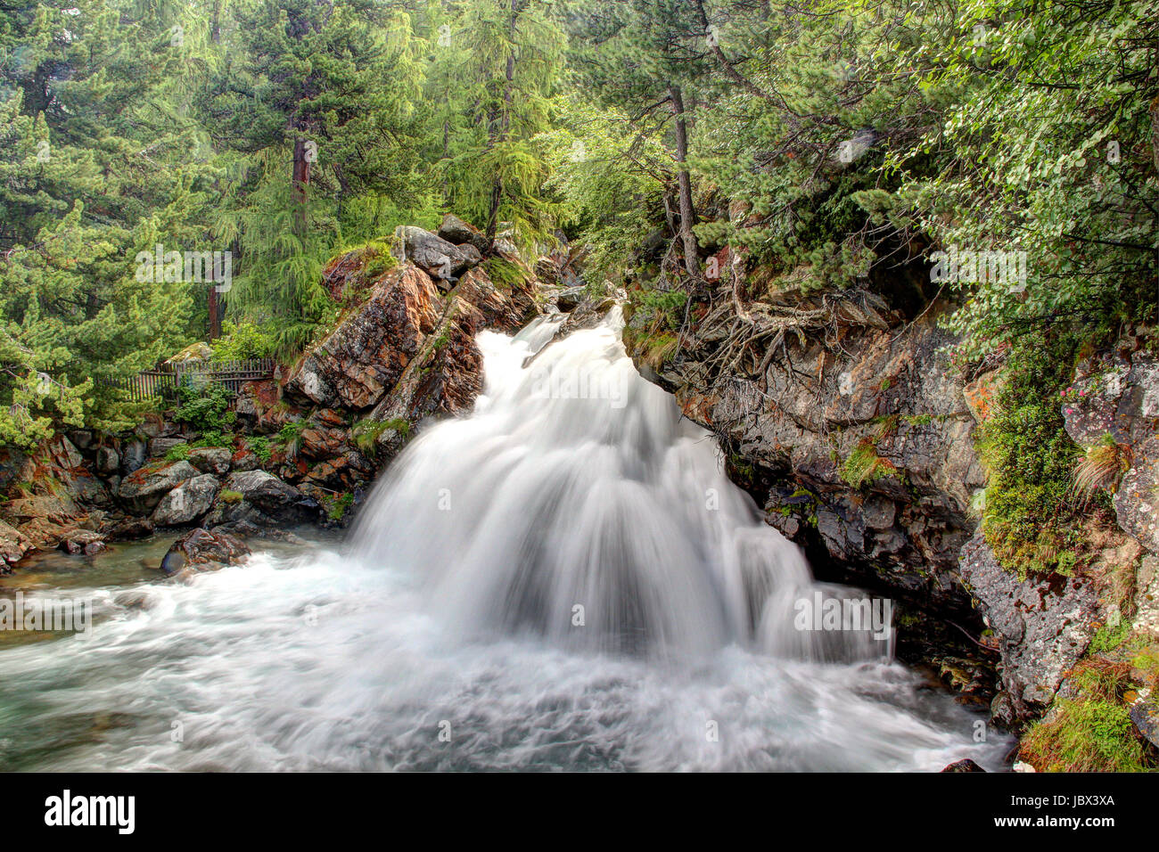 waterfall of glacier Stock Photo - Alamy