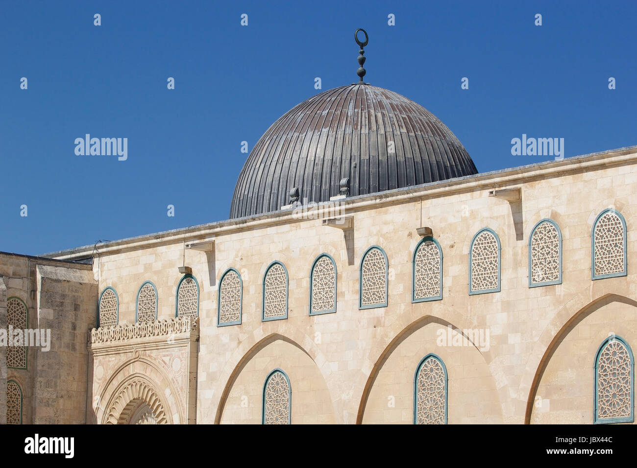 El Aqsa Mosque architecture details at the Temple Mount, Jerusalem ...