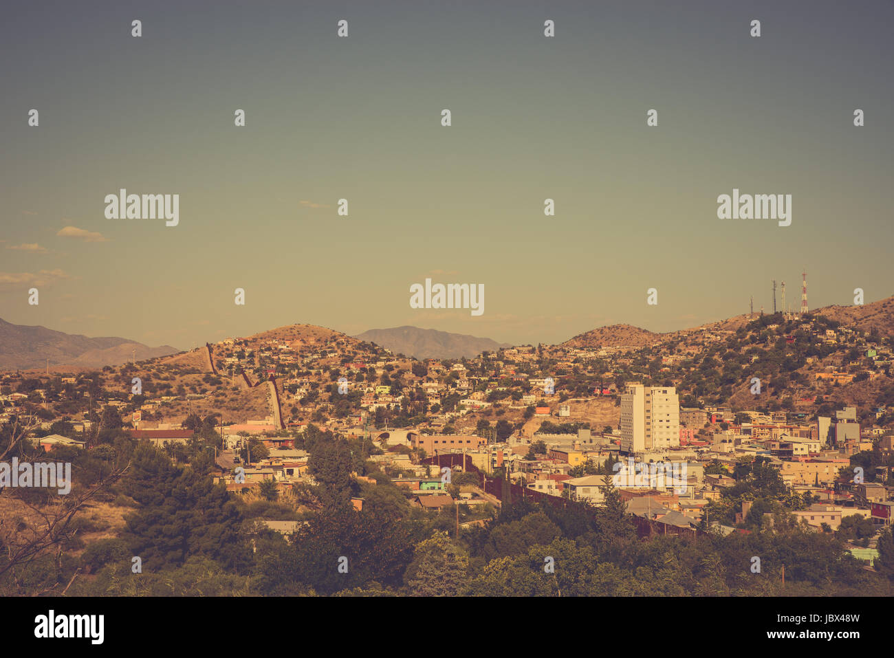 International border between United States and Mexico in Nogales ...