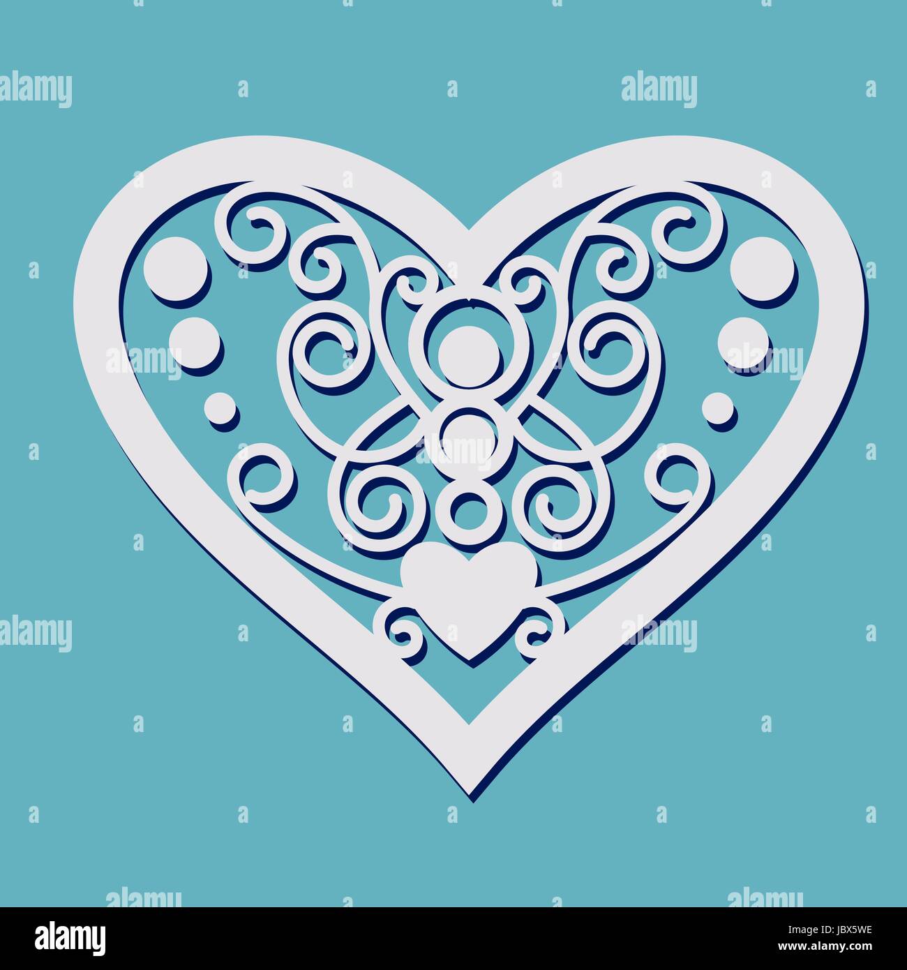 Lace Heart Vector