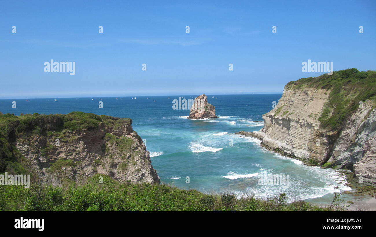 coastal path in hendaye,basque country / france Stock Photo - Alamy