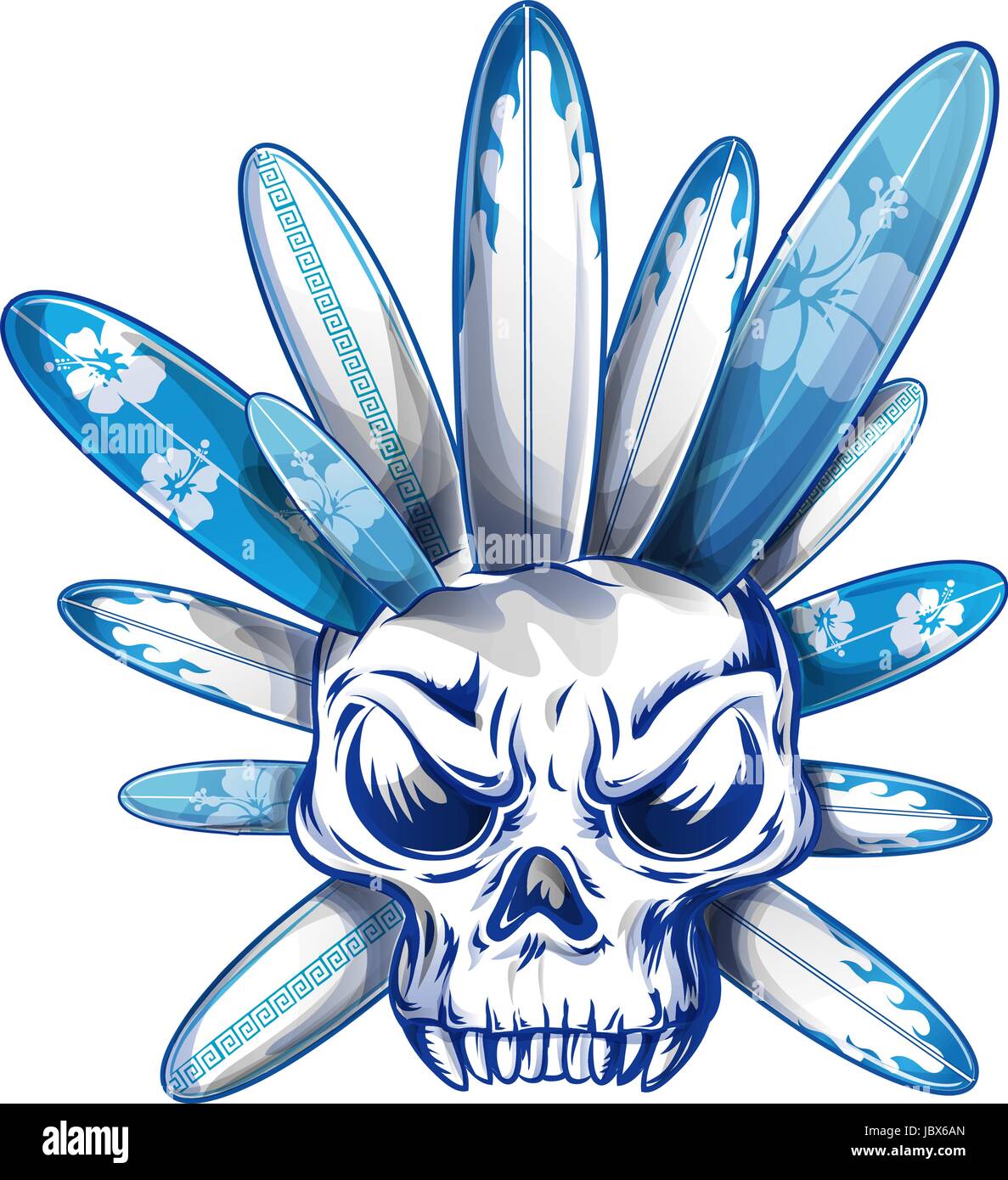 Skull rock water Stock Vector Images - Alamy