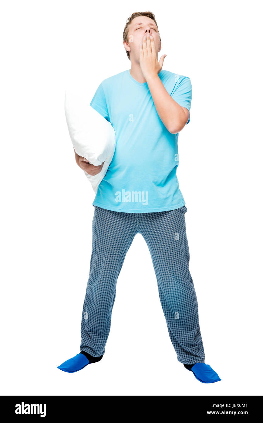 Man pyjamas yawn portrait men hi-res stock photography and images - Alamy
