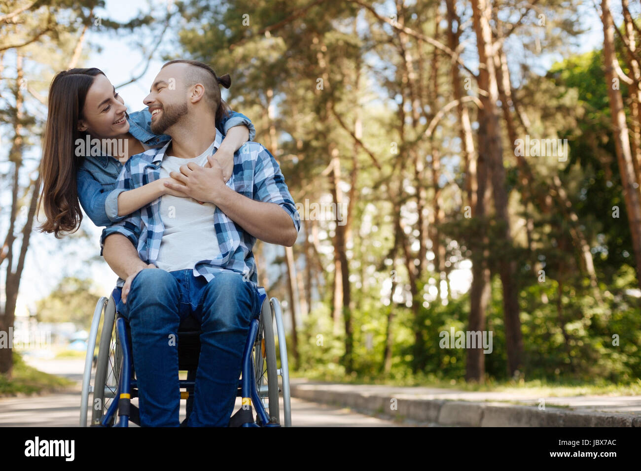 Pair of lovers having nice walk Stock Photo - Alamy