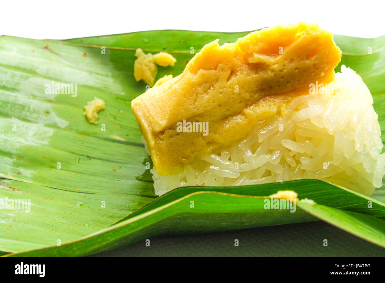 Sticky rice Thai custard Stock Photo - Alamy