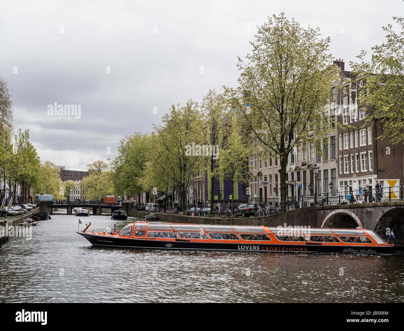 pleasure boot at Herengracht, Amsterdam, Province North Holland ...