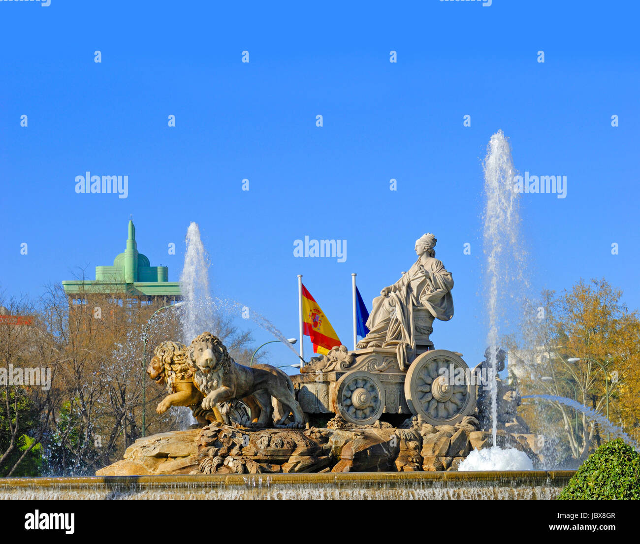 Madrid, Spain. Plaza de la Cibeles. Fuente de La Diosa Cibeles ...