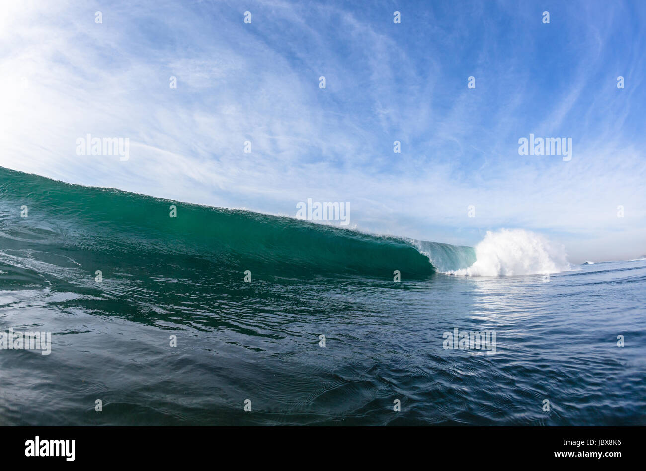 Wave closeup hollow crashing water ocean swimming photo Stock Photo - Alamy