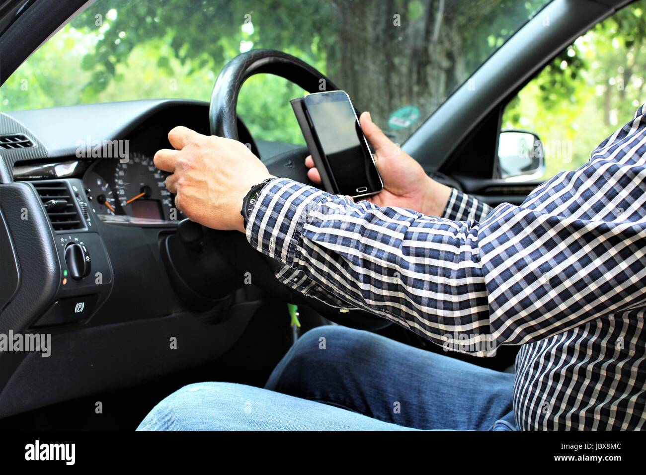 An image of car and mobile phone Stock Photo - Alamy