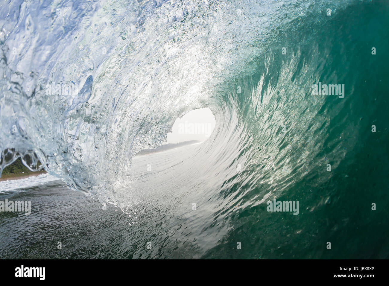Wave closeup hollow crashing water ocean swimming photo Stock Photo - Alamy