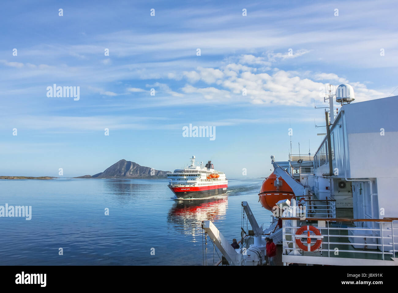 Hurtigruten MS Richard With Stock Photo - Alamy