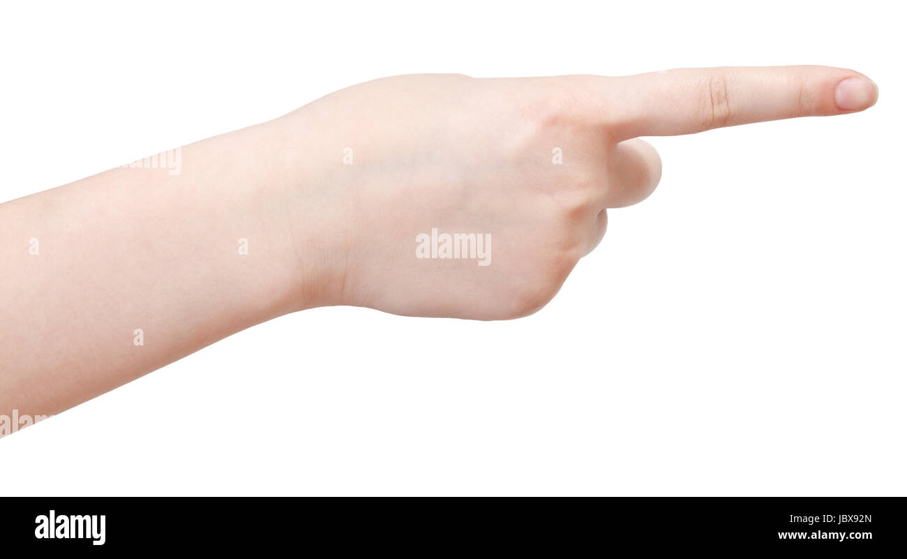 account one - hand gesture isolated on white background Stock Photo - Alamy