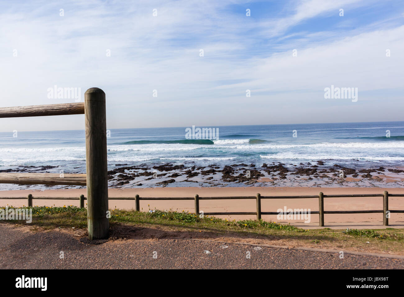 Waves ocean reefs beach coastline landscape Stock Photo - Alamy
