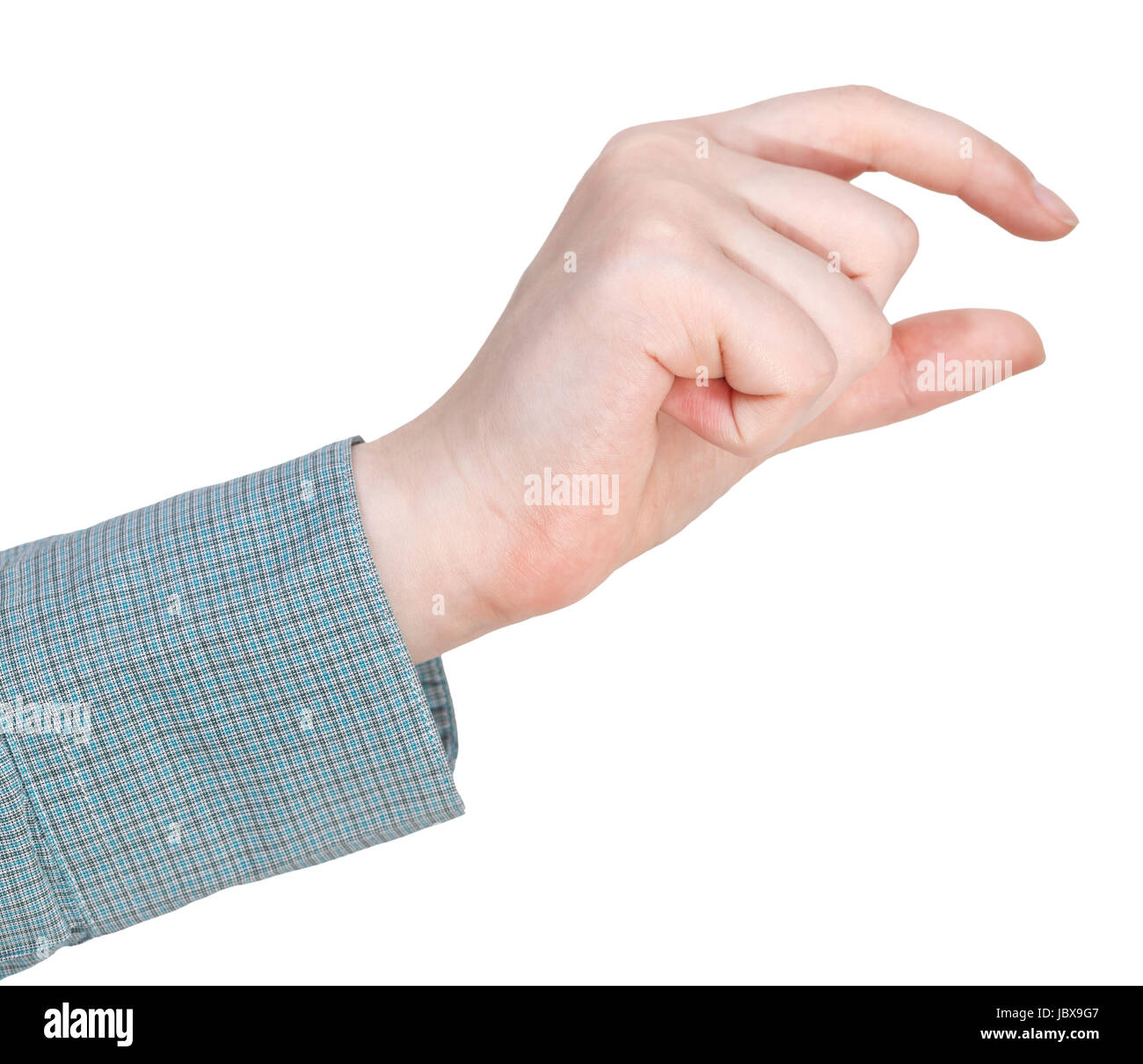 little size - hand gesture isolated on white background Stock Photo - Alamy